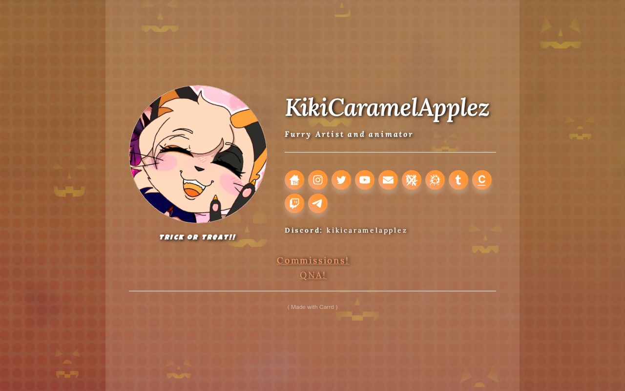 Kikicaramelapple's official Carrd